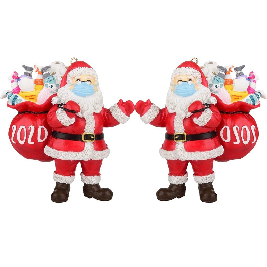 Festival Santa Claus with A Face Mask Ornament Chr... – Grandado