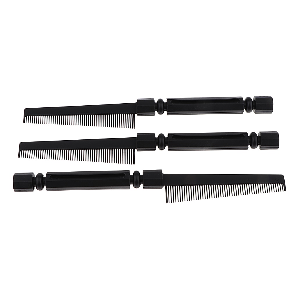 3x Zwarte Carbon Kammen Haar Styling Kappers Kappe... – Grandado