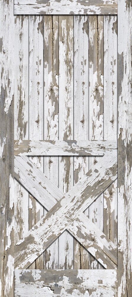 Door Sticker Wallpaper 3D Vintage Old Gate Home Do... – Grandado