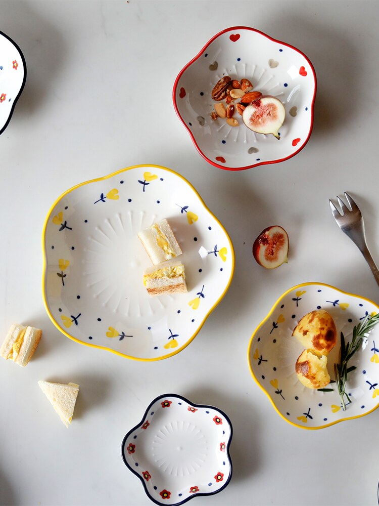 Ancient Flower Series Floral Border Underglaze Col... – Grandado