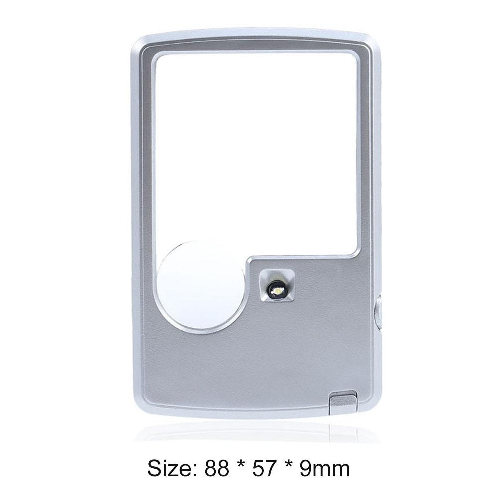 Credit Card Led Magnifier Loupe With Light Leather... – Grandado