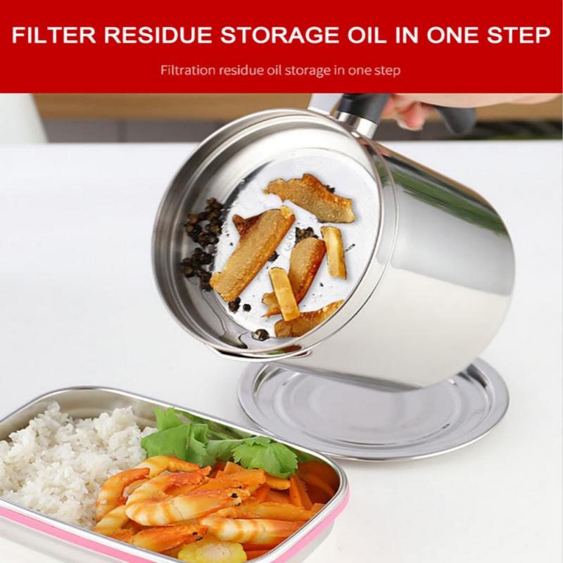 Stainless Steel Oil Strainer Pot Kettle Container ... – Grandado