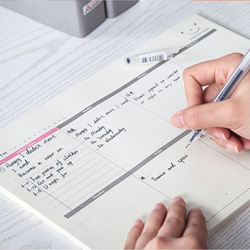 46 Sheets Big A4 Weekly Planner for Office Work Da... – Vicedeal