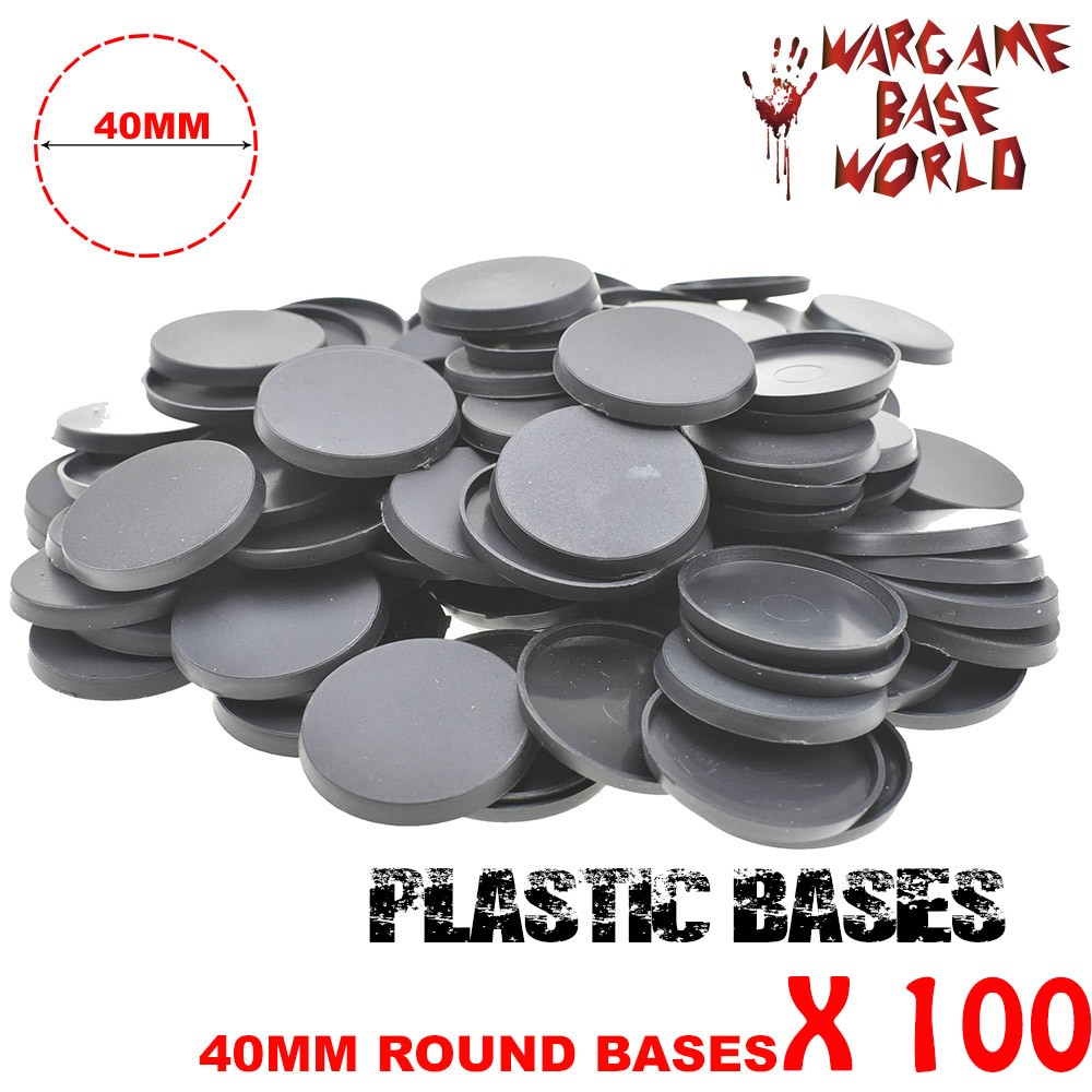 100 pcs 40mm round Plastic bases for miniatures – Vicedeal