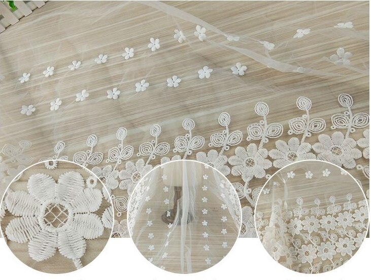 Milk silk Net yarn fabric embroidery lace mesh fab... – Vicedeal