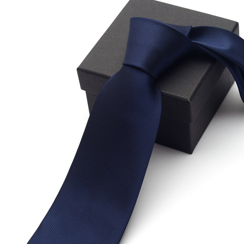 Brand Business Dark Blue Twill 8cm Necktie Bridegr... – Vicedeal