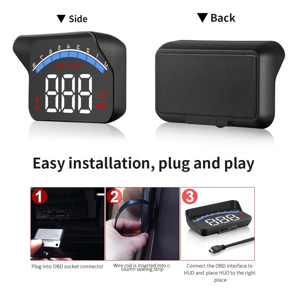 Universal M6S Car HUD Display ODB II GPS Speedomet... – Grandado