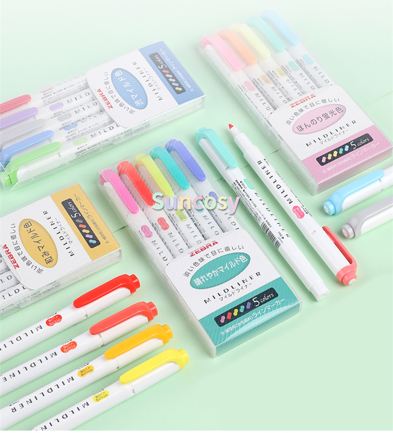 Original 25 Colors Zebra Mildliner Double-Sided Hi... – Grandado