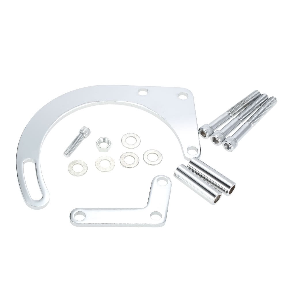Small Block Chevy SBC Chrome Low Mount Alternator ... – Vicedeal