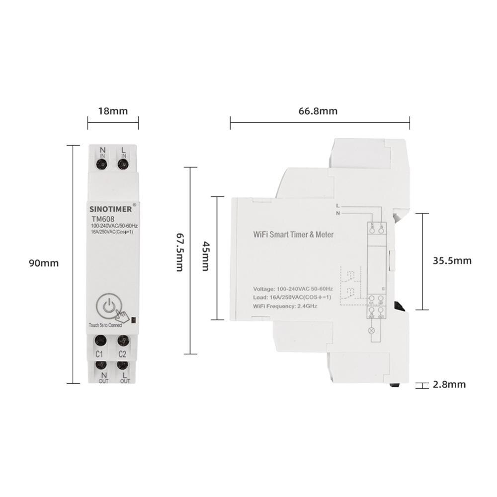 Din Rail Tester TM608 Din Rail Huishoudelijke Ac M... – Vicedeal