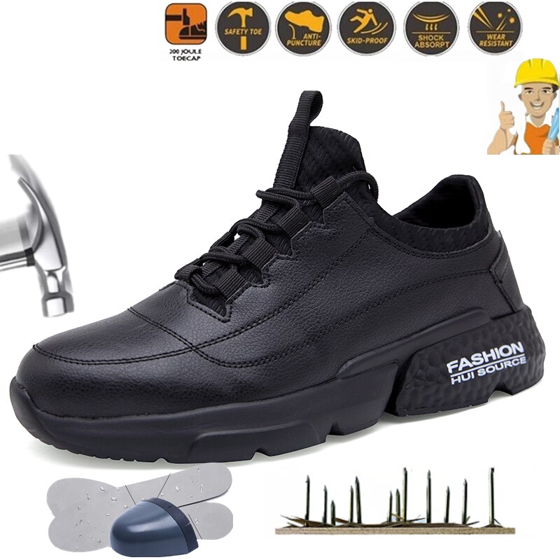 Men Work Shoes Indestructible Steel Toe Safety Sho... – Grandado