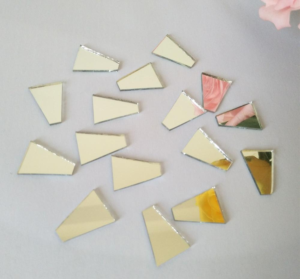 100PCS Trapezoid Glass Mirror Mosaic,Mosaic Silver... – Grandado