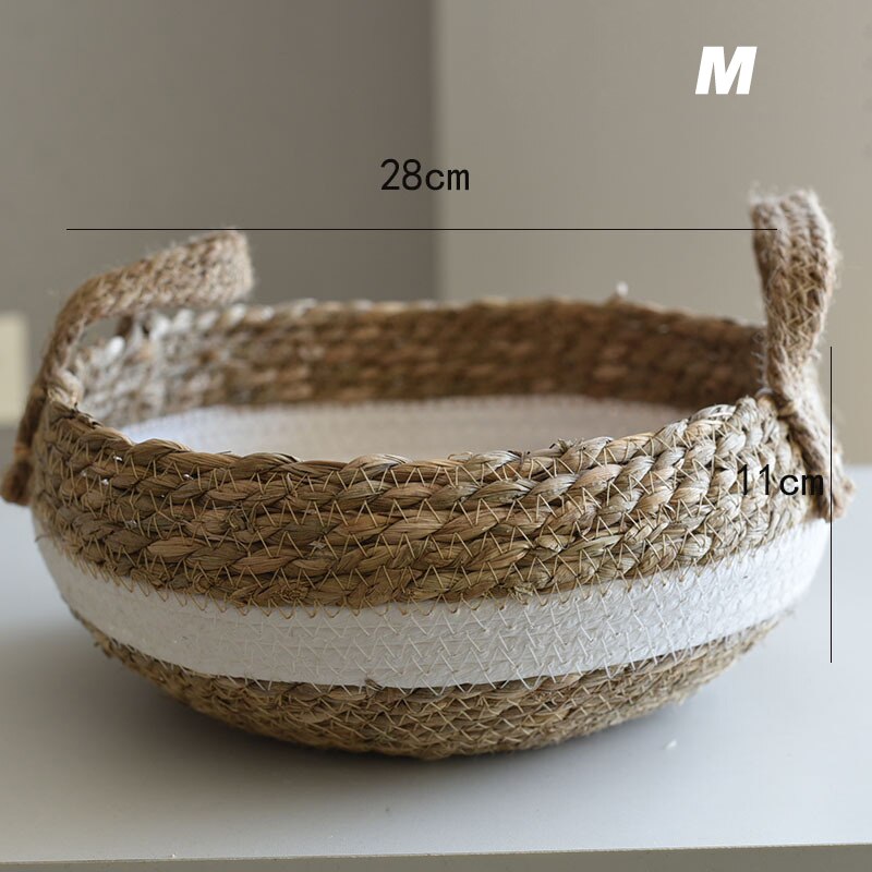 1Pc Handmade Woven Seagrass Basket Decorative Wick... – Vicedeal