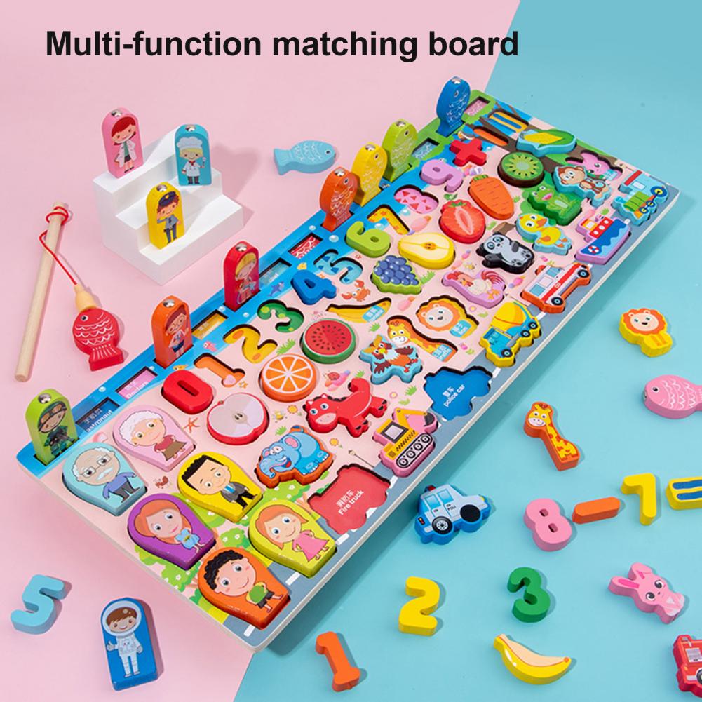Early Education Toy Digital Shape Match Wooden Cou... – Grandado