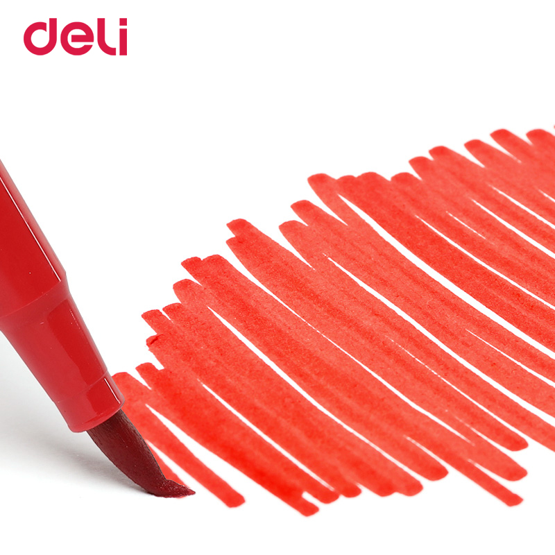 Deli Marker Pen Set 12/24/36/48 Color Soft Head Wa... – Grandado