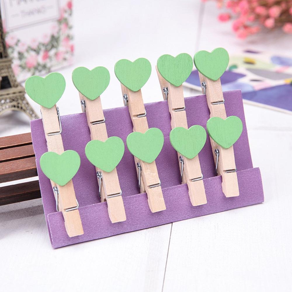 10 Pcs Colored Mini Love Heart Wooden Office Suppl... – Vicedeal