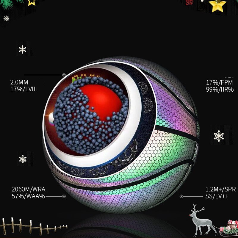Rainbow Basketball for Men Luminous Colorful Indoo... – Grandado