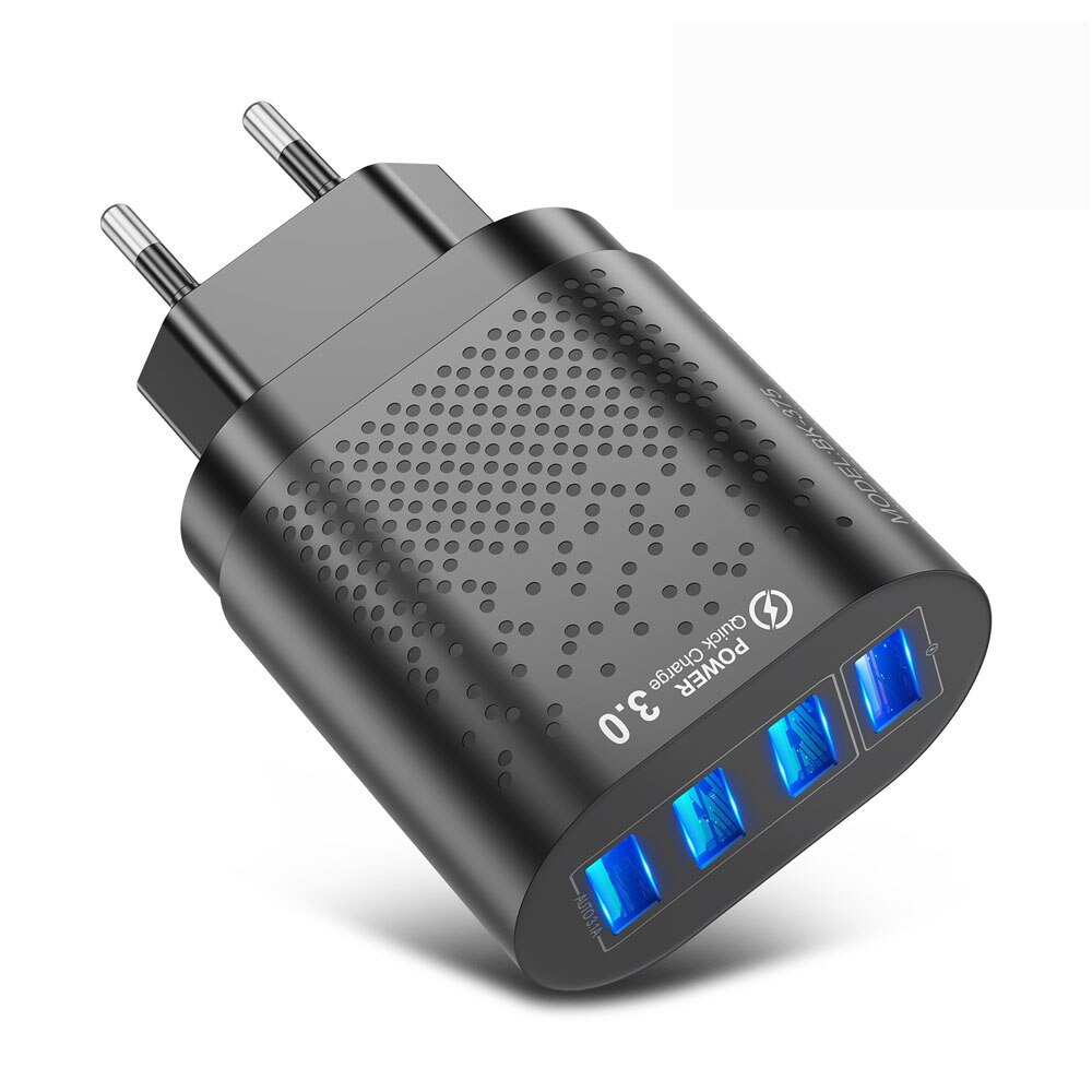EU/US Plug USB Charger 3A Quick Charge 3.0 Mobile ... – Grandado