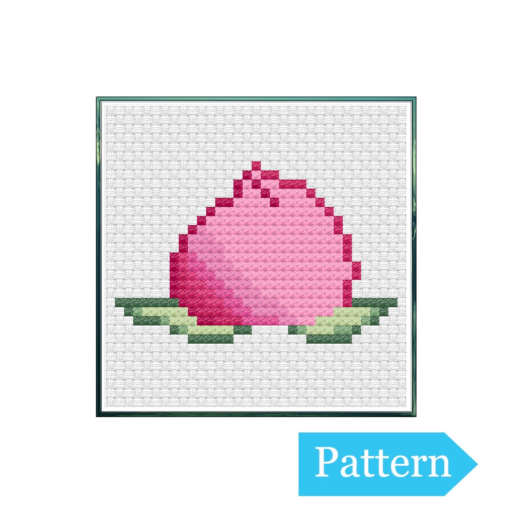 Cute Peach Cross Stitch Pattern Chart DMC Symbol C... – Vicedeal