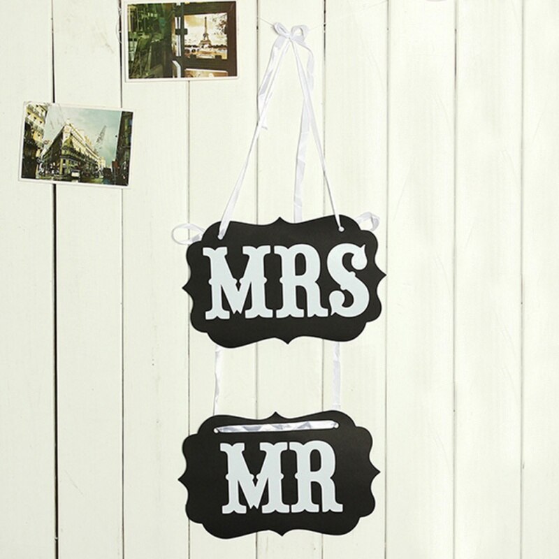 Rustic Wedding Mr Mrs Chair Banners Sign Chair Sig... – Grandado