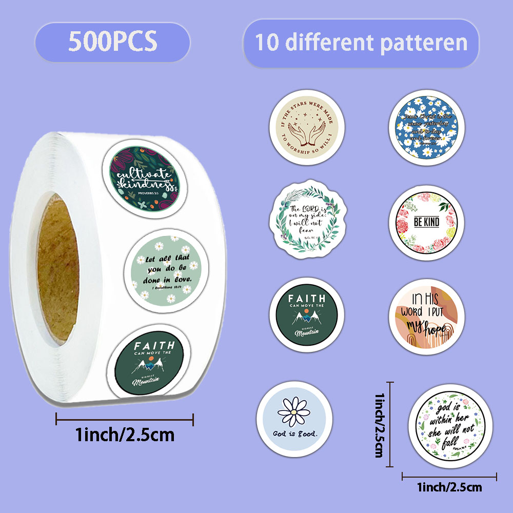 500PCS Bible Scroll Stickers Cross border Cute Dec... – Vicedeal