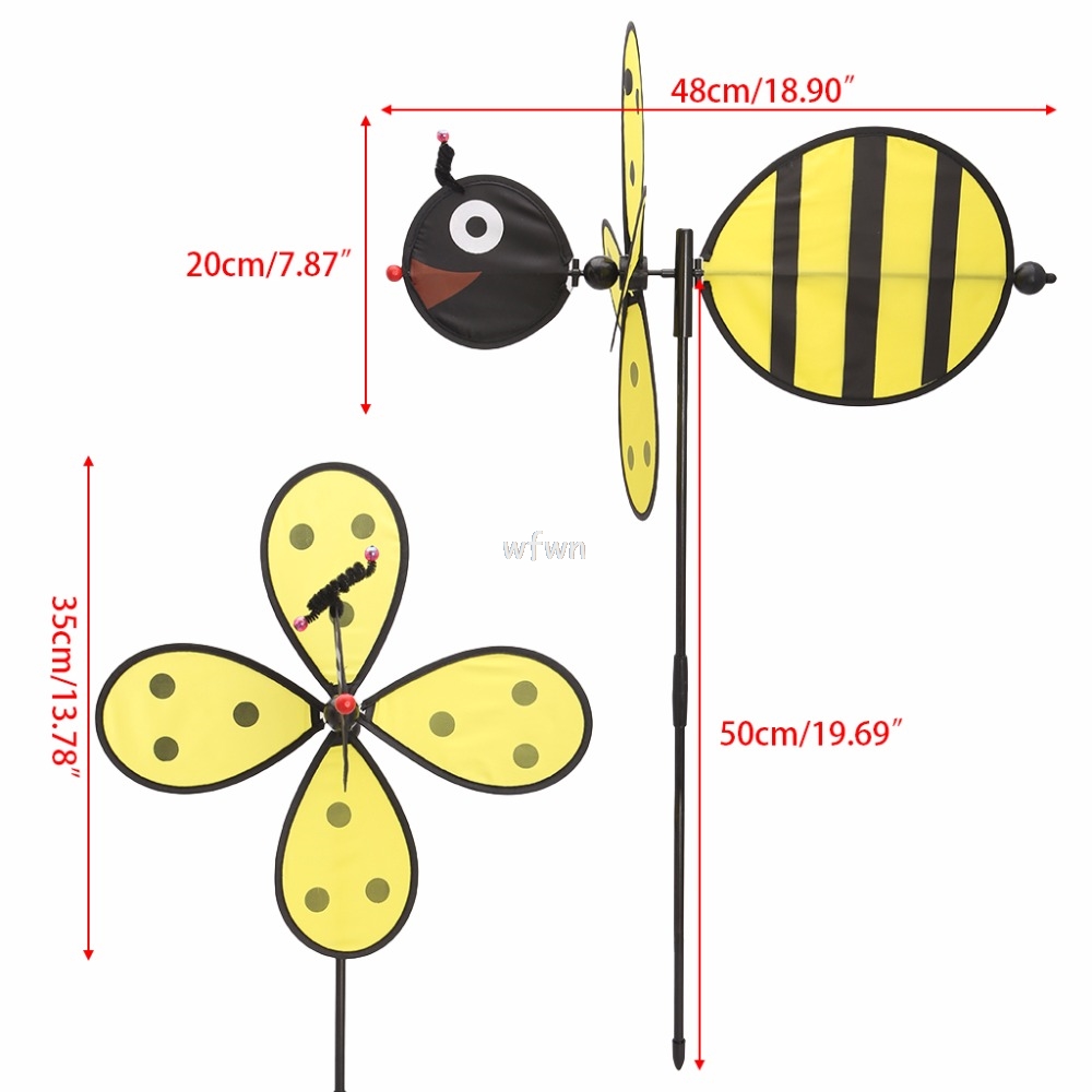 Large Bee Windmill Whirligig Wind Spinner Home Yar... – Vicedeal