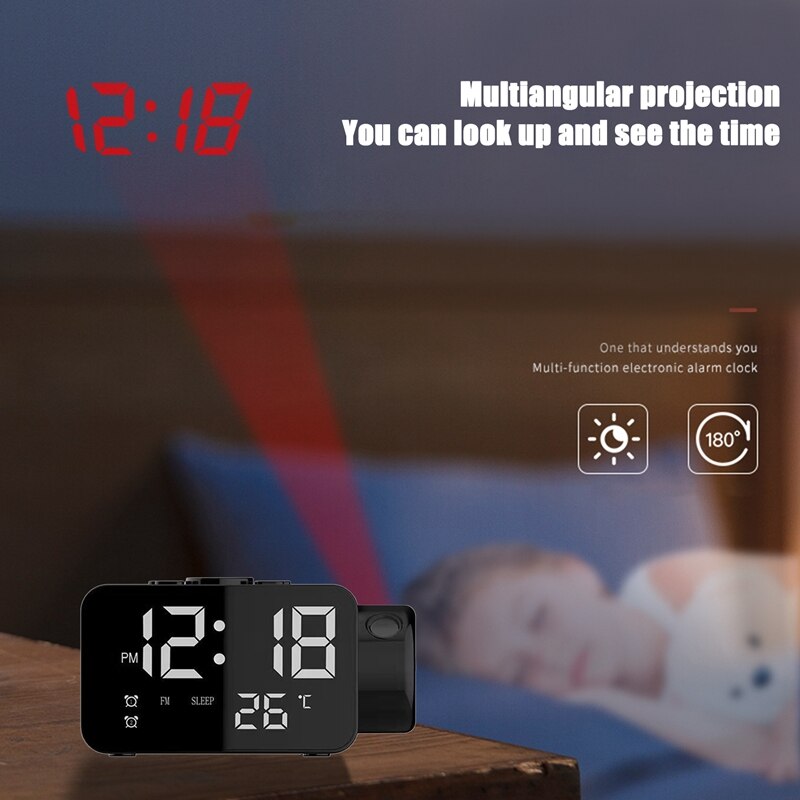Digital Alarm Clock for Bedroom, Projector Clock,U... – Vicedeal