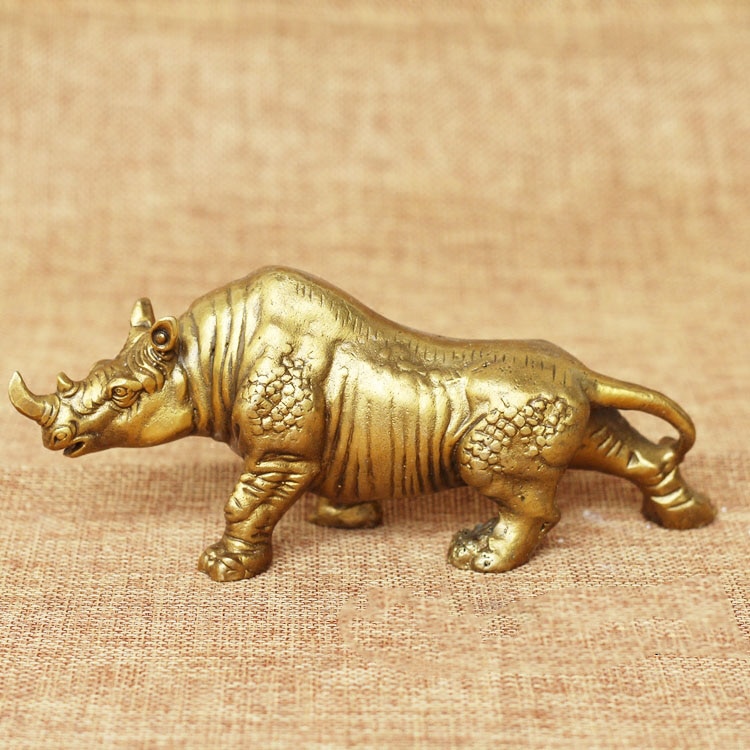 6 "Chinese FengShui Messing Wilde Neushoorn Bull O... – Grandado