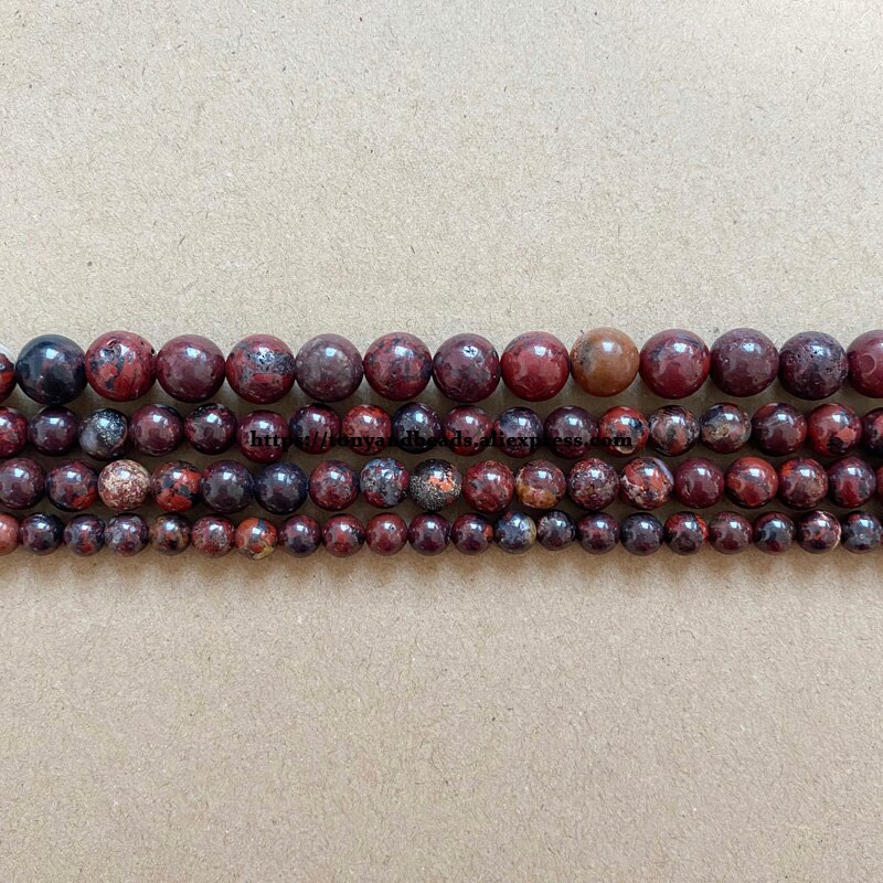 Natural Stone B Defect Red Brecciated Jasper Round... – Grandado