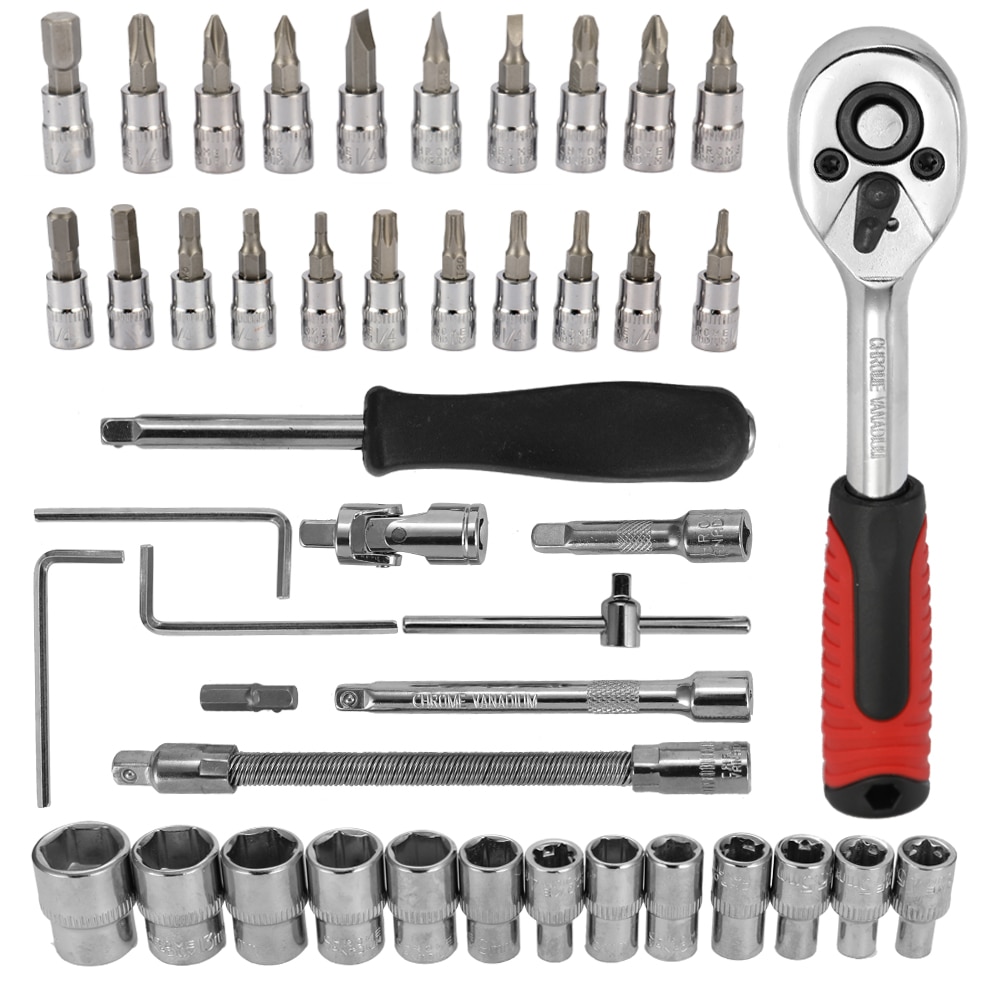 46 st multifunktionell stål hylsnyckel verktygssat... – Grandado