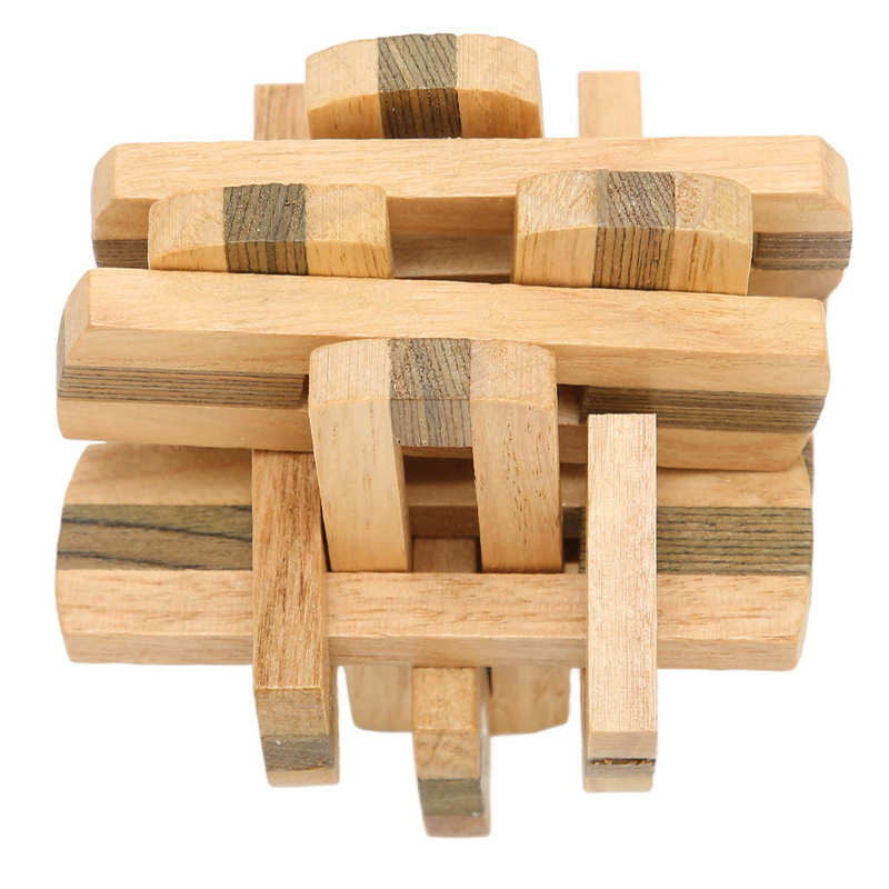 Wooden Unlock Interlock Toy Develop Brain Wooden I... – Grandado