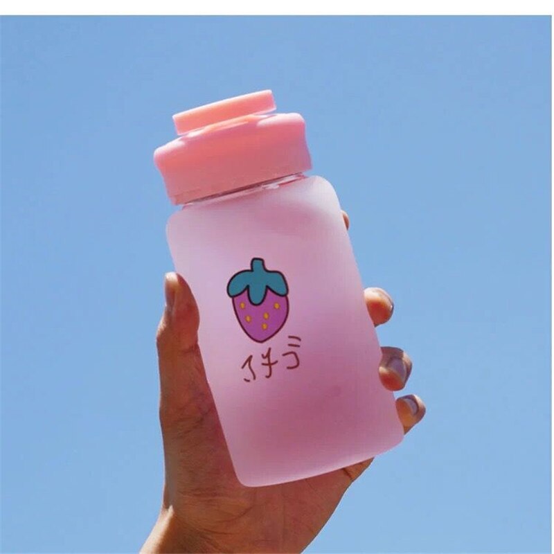 500ML Cute fruit Glass water bottle Kawaii Cartoon... – Grandado