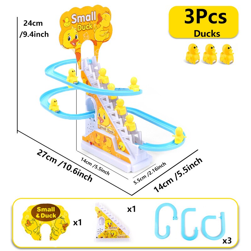 Electric Duck Climbing Stairs Slides Set toy with ... – Grandado