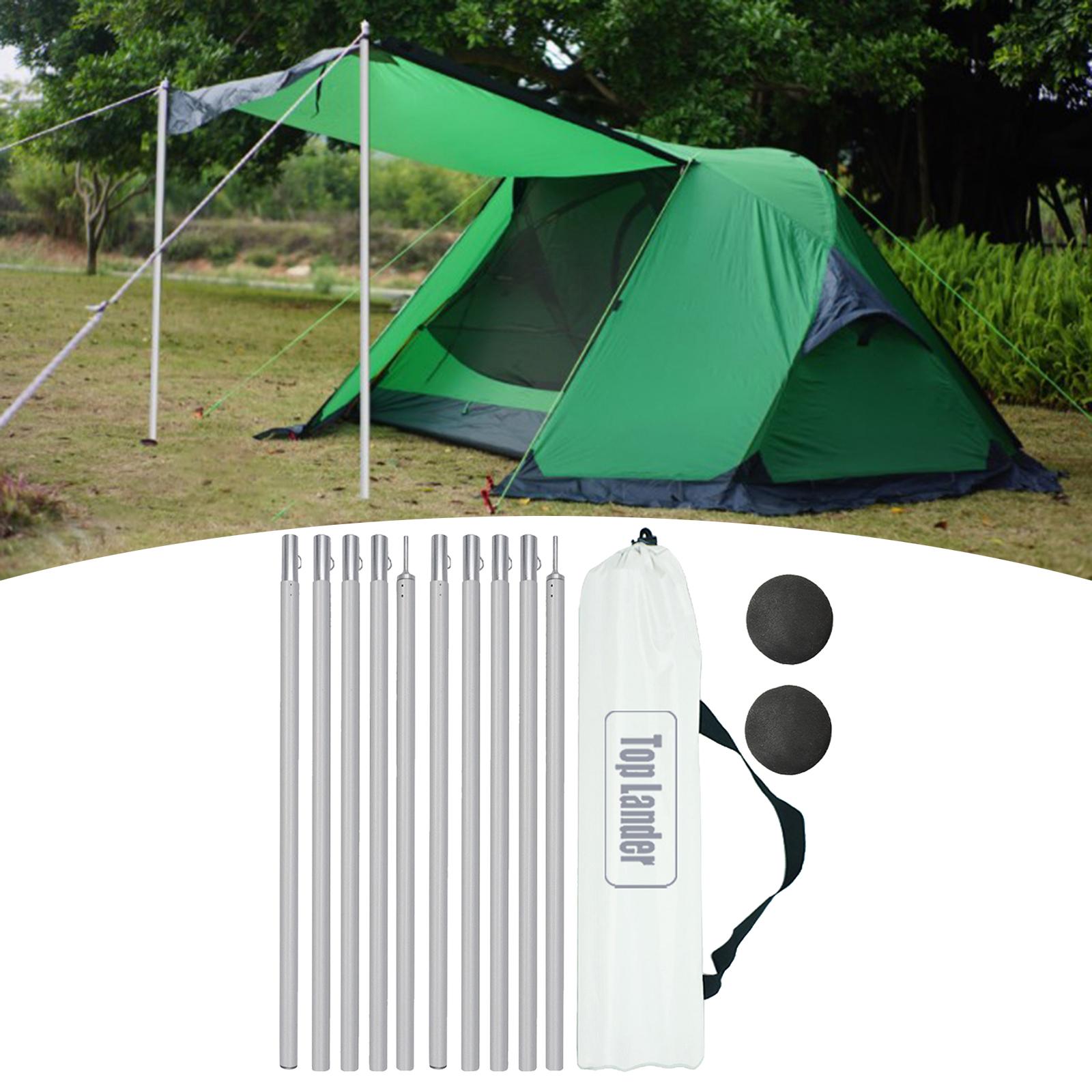Adjustable Tarp Poles Aluminum Awning Support Pole... – Grandado
