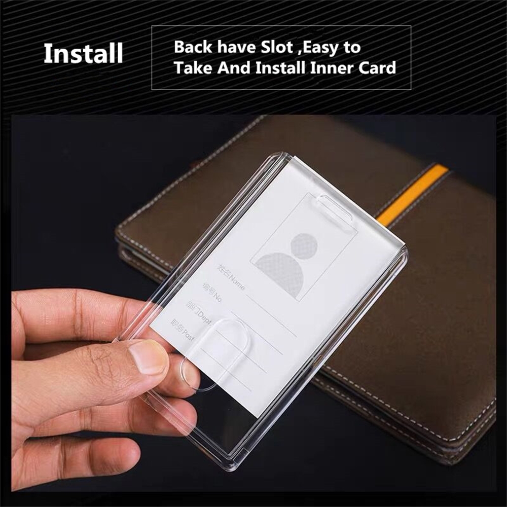 Clear Acryl Materiaal Hard Plastic Id Badge Werkka... – Grandado