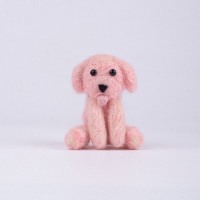 Jiwuo Wool Felt Poke Fun Teddy Dog Doll DIY Toy Cu... – Grandado