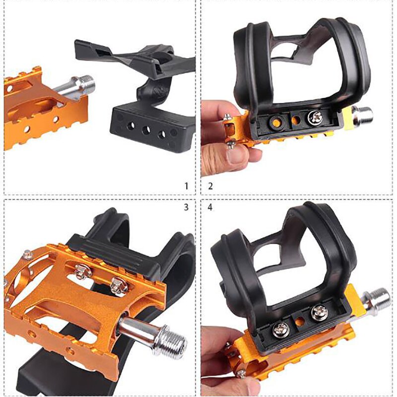 Ultra-light Bicycle Strapless Toe Pedal Clips Bike... – Grandado
