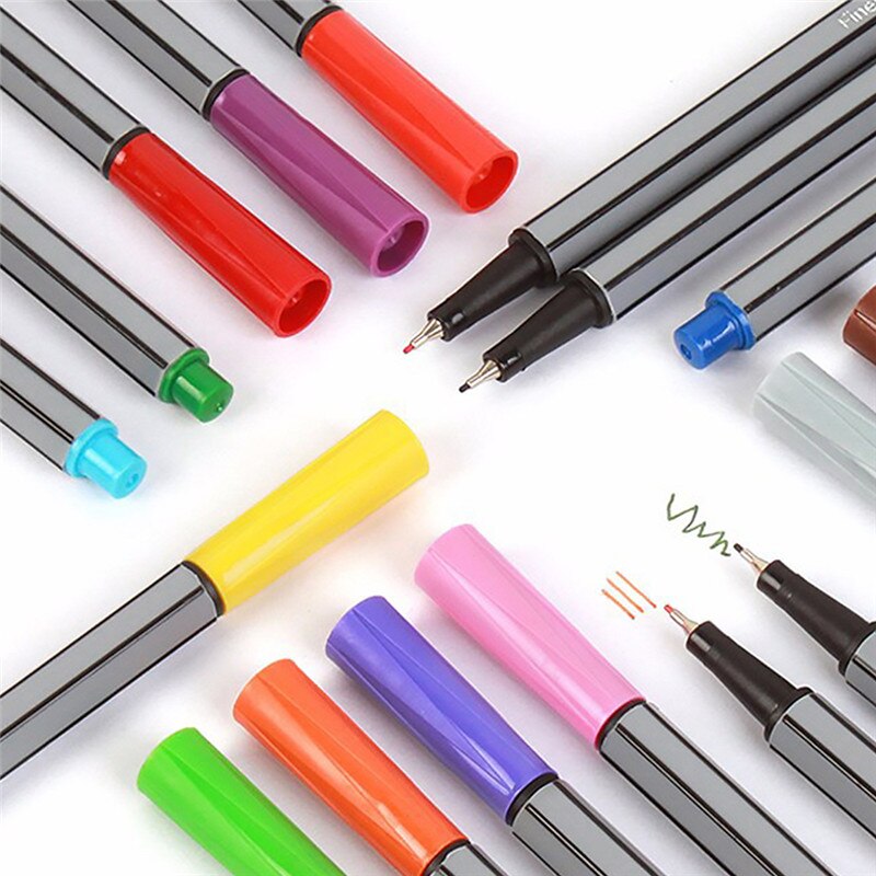 26 Colors Colorful Art Marker Pen Fineliner Hook L... – Vicedeal