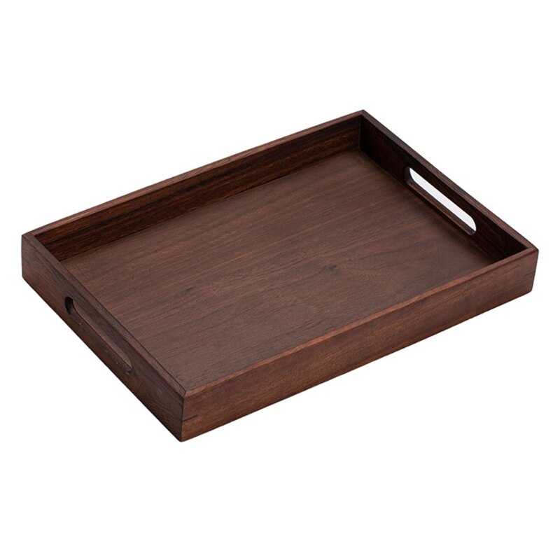 Wooden Serving Tray with Handle Rectangle Breakfas... – Grandado