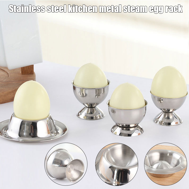 Stainless Steel Soft Boiled Egg Cups Holder Kitche... – Vicedeal