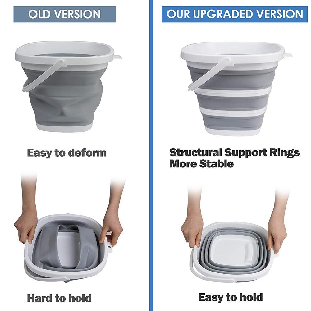 5/10L Silicone Folding Bucket Square Portable Fish... – Vicedeal