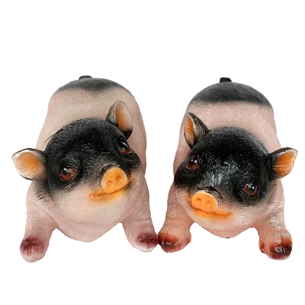 2pcs Garden Pig Statue Resin Garden Yard Decor Scu... – Vicedeal