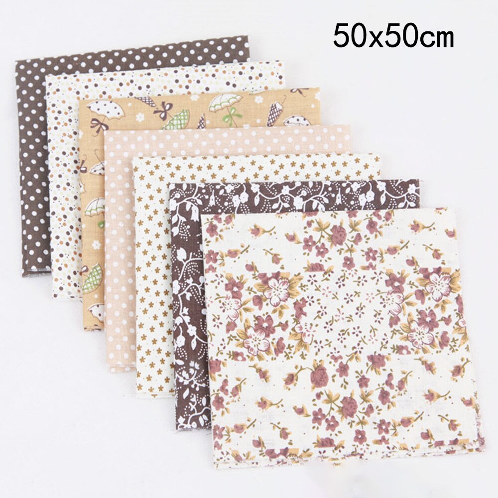 7PCS 50*50 Cm Square Cotton Fabric Patchwork Cloth... – Vicedeal