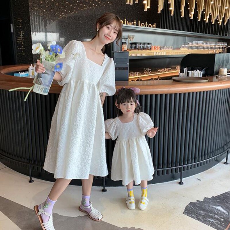 Family Mother and Daughter Dress Summer Short Slee... – Grandado