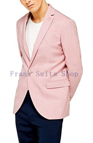 Spring Autumn Pink Men Blazer Casual Business Notc... – Grandado