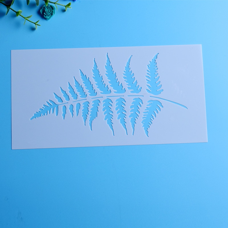 23*12cm Fern Leaf DIY Layering Stencils Wall Paint... – Grandado