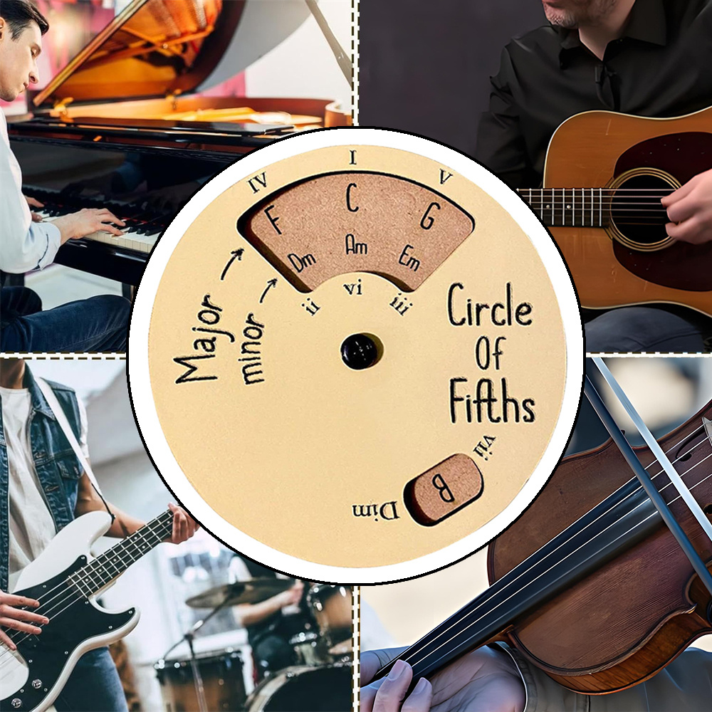 Wooden Melody Tool Chord Wheel Circle of Fifths Wh... – Grandado