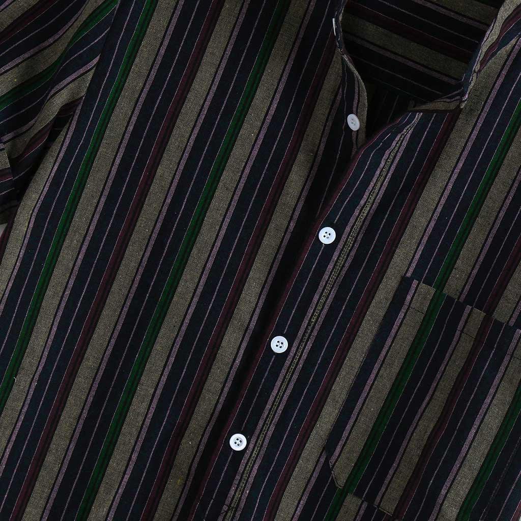 Mannen Casual Knop Hawaii Overhemd Gestreepte Prin... – Grandado