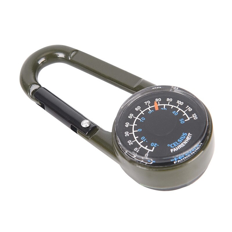Mini Compass + Thermometer + Snap Hook 3-in-1 Mult... – Grandado