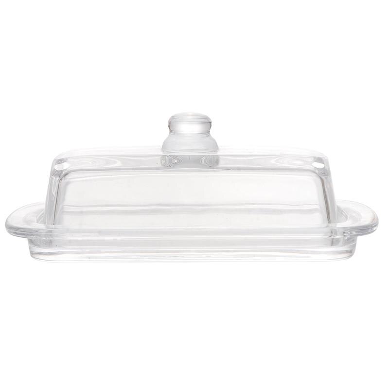 1 Set Transparent Glass Butter Plate Butter Box Bu... – Vicedeal